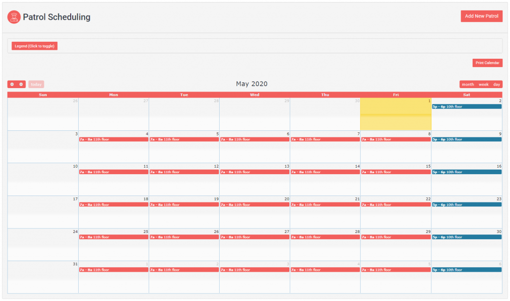 Schedule Patrols - Patrol Points